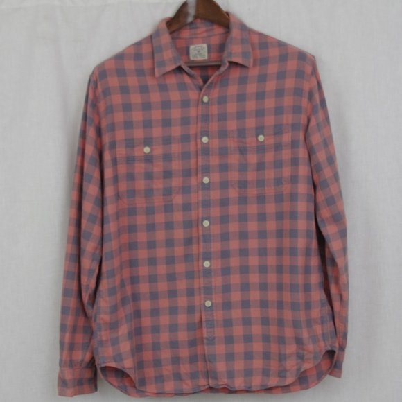 J. Crew | Shirts | Mens J Crew Plaid Check Cotton Flannel Shirt Large | Poshmark
